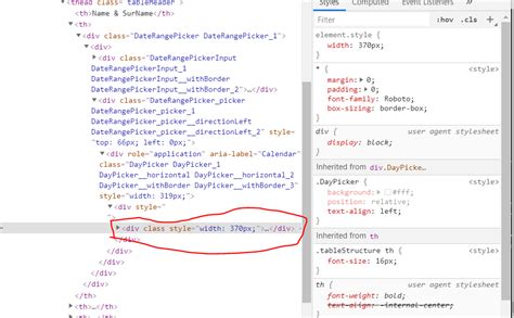 Inline Styling For Tags Without Classes Issue 2004 React Dates React Dates GitHub