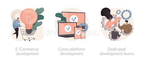 Remote Developers Team Abstract Concept Vector Illustrations Stock Vector Illustration Of