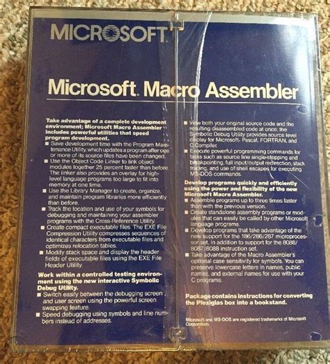 Microsoft Macro Assembler 40 Microsoft Free Download Borrow And Streaming Internet Archive