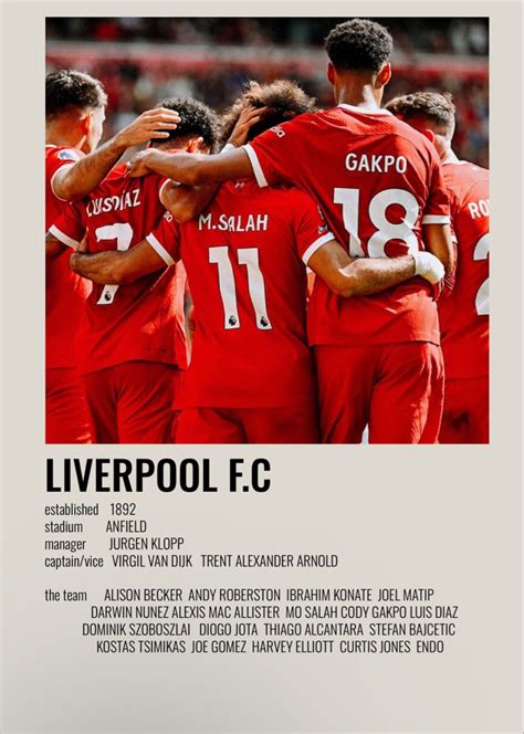 Liverpool Fc Alternative Football Poster Liverpool Football Team