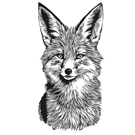 Premium Vector Fox Sketch Hand Drawing Of Wildlife Vintage Engraving