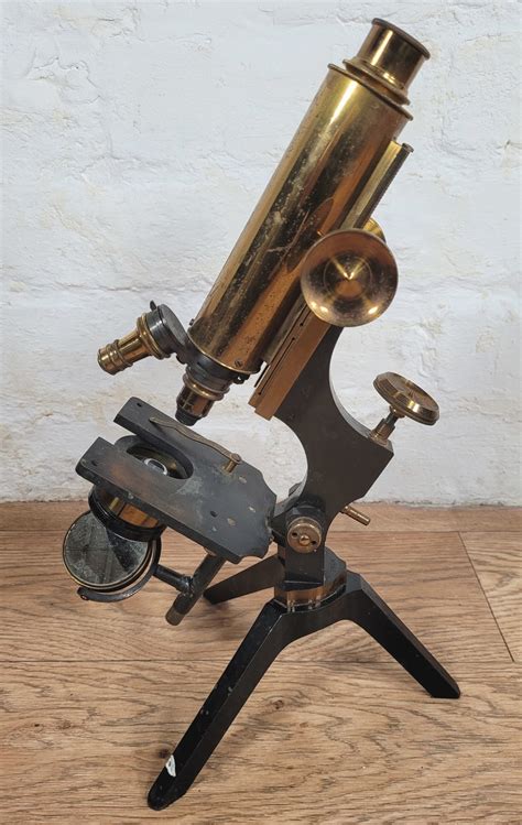 Antique Watson And Sons Brass Microscope Vintage Brass Microscope By