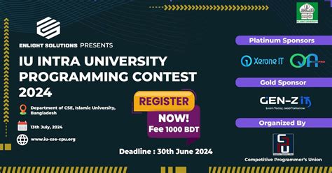 enlight solutions presents iu intra university programming contest 2024