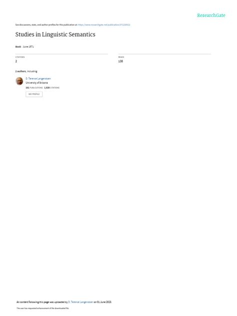 1971studies Linguistic Semantics Extract Pdf