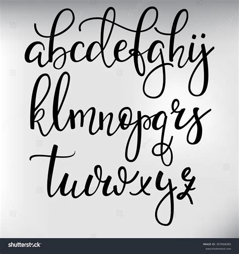 Handwritten Brush Style Modern Calligraphy Cursive Stock Vector 357656393 Shutterstock