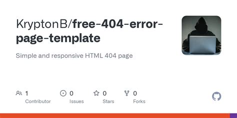 Github Kryptonb Free 404 Error Page Template Simple And Responsive Html 404 Page