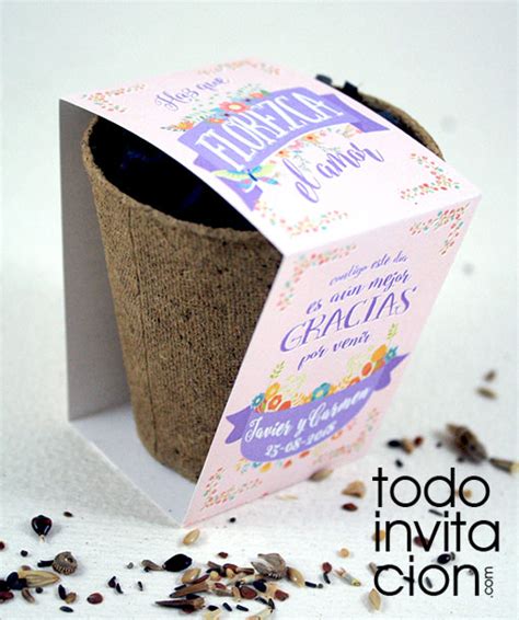KIT DE SEMILLAS DE FLORES BODAS Todoinvitacion Invitaciones Y Detalles Originales