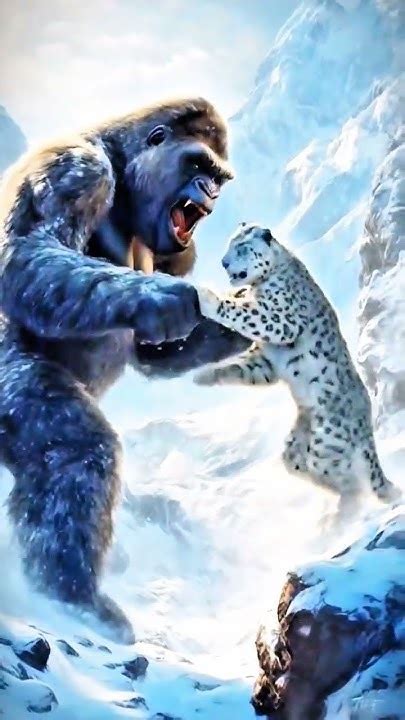 Ohh 😮 Gorilla Vs Panther L Wow Nice Fight Trending Viralvideo Ai