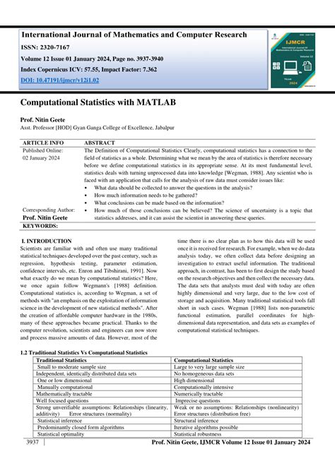 Pdf Computational Statistics With Matlab