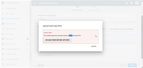 Android Upload Failed Your Instant App Apks Should Contain At Least