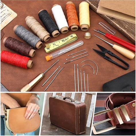 Badu Bg Комплект за шиене на кожа за начинаещи Комплект за ремонт на кожа Шило за шиене на кожа