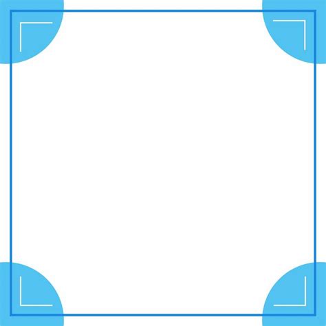Square Tile Frame Border Line Vector Blue Circles On The Corners