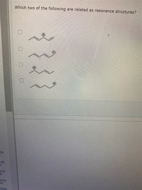 solved which two of the following are related as resonance