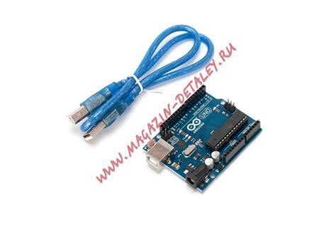 Плата Uno R3 Atmega328p Pu с кабелем Usb Arduino купить в Москве и России за 2 250 р