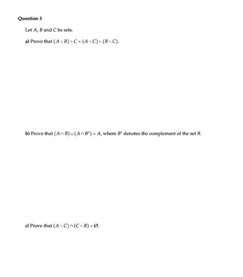 solved question 3 let a b and c be sets a prove that ab
