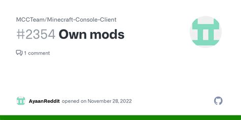 Own Mods Issue MCCTeam Minecraft Console Client GitHub