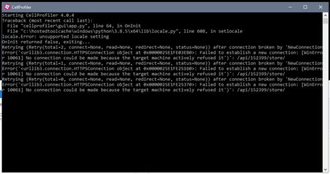 Cellprofiler 404 Startup Error On Windows Unsupported Locale