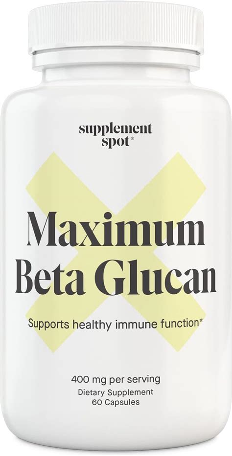 Maximum Beta Glucan Supplement 60 Capsules 400mg Per
