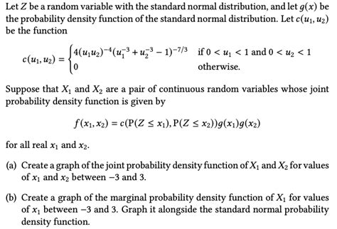Let Z Be A Random Variable With The Standard Normal Chegg Com