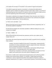 Exploring Convolution In Signals And Systems Fundamentals And Course Hero
