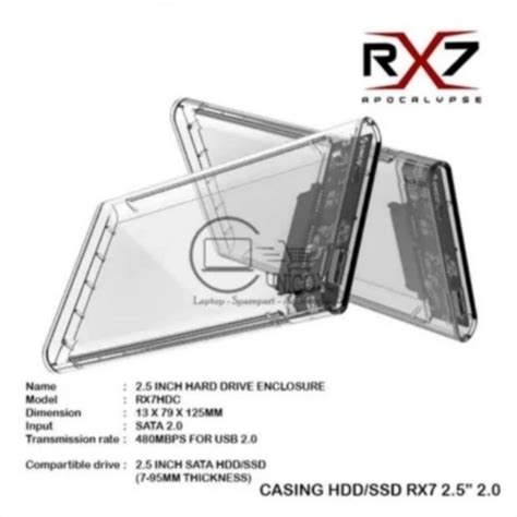 Jual Casing Hardisk External Rx7 Hdd Enclosure Transparant 2 5” Inch Usb 3 0 Shopee Indonesia