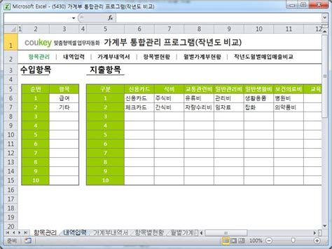 가계부 통합관리 프로그램작년도 비교 다운로드 무제한 이용가능 맞춤제작서비스제공 중소기업용 쉬운 관리프로그램칼퇴근