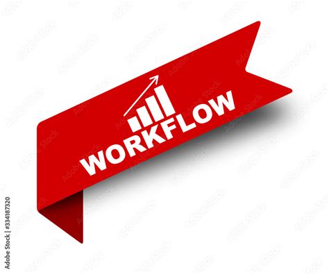 Red Vector Illustration Banner Workflow Stock Vector Adobe Stock