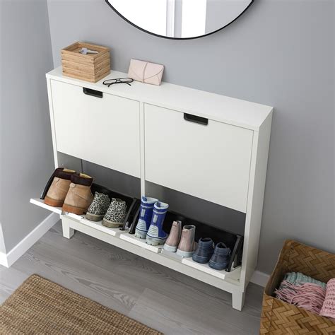 StÄll Dulap Pantofi Cu 4 Compartimente Alb 96x17x90 Cm Ikea