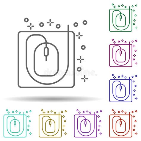 Computer Mouse Multi Color Icon Simple Thin Line Outline Vector Of Computer Icons For Ui And