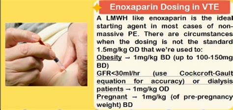 Enoxaparin Dosing In Vte