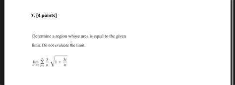 solved determine a region whose area is equal to the given