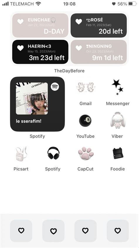 Ios16 Layout New Jeans And Le Sserafim Aesthetic 2 3 Disegni Semplici Sfondi