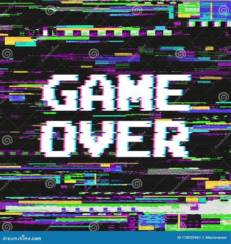 Glitch Effect Background Stock Vector Illustration Of Display 118035961