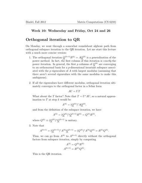 pdf orthogonal iteration to qr cornell universitybindel class
