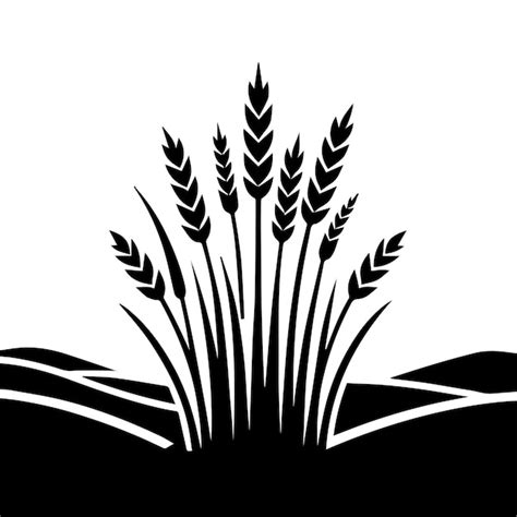 Premium Vector Silhouette Black And White Grass Vector