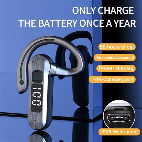 Tohayie M26 Open Ear Air Conduction Bluetooth 52 Earhook Mono Earphone