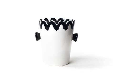 Black Arabesque Scallop Ice Bucket Coton Colors