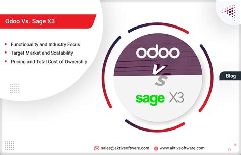 Odoo Vs Sage X3 Helping You Make An Informed Choice