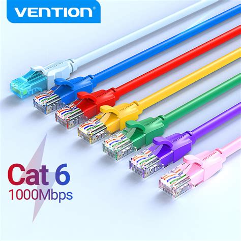 Vention 이더넷 케이블 Cat 6 네트워크 케이블 4 트위스트 페어 패치 코드 인터넷 Utp Cat6 Lan 케이블 노트북 라우터 이더넷 Rj45 부속품 And 부속