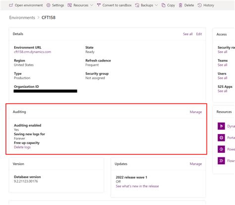 Auditing Enhancements For Dynamics 365 Crm In Power Platform Admin