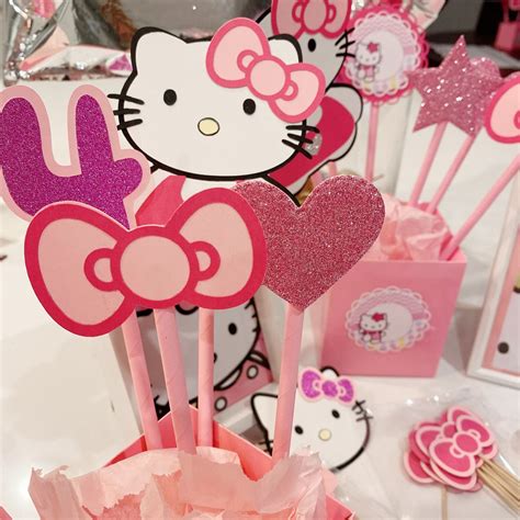 Centros De Mesa Hello Kitty Decoracion Hello Kitty Decoración Con