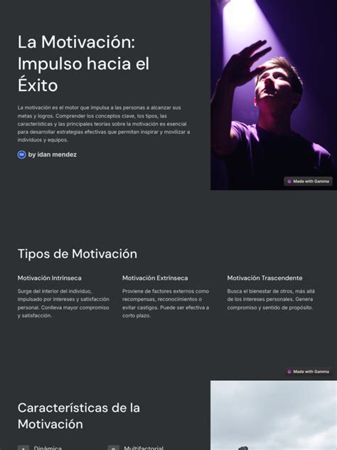 La Motivacion Impulso Hacia El Exito Pdf Motivacional Motivación