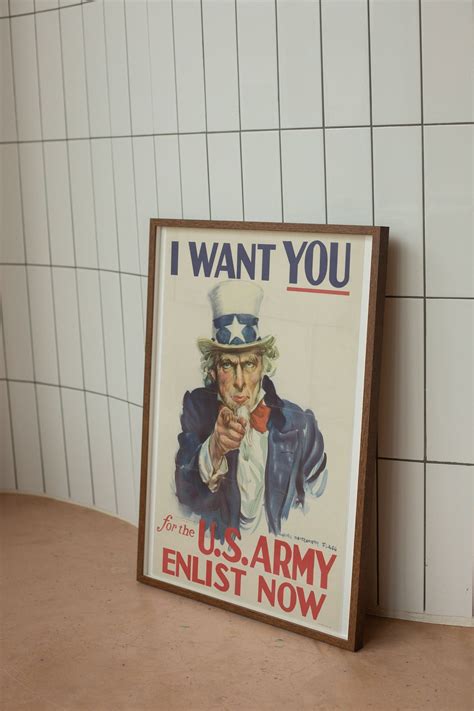 I Want You For The Us Army Enlist Now World War Ii Vintage Poster Etsy