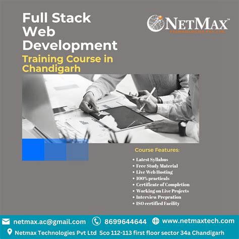 6 Months Industrial Training In Web Development By Netmaxtechnologies