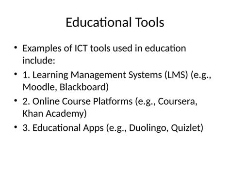 Examples Of Ict Tools Pptx For Explaining Ppt
