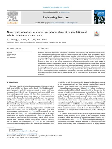Numerical Evaluations Of A Novel Membrane Element In Simulations Of Reinforced Concrete Shear