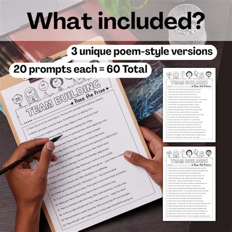 Team Building Pass The Prize For Coworker Office Party Activity Poem