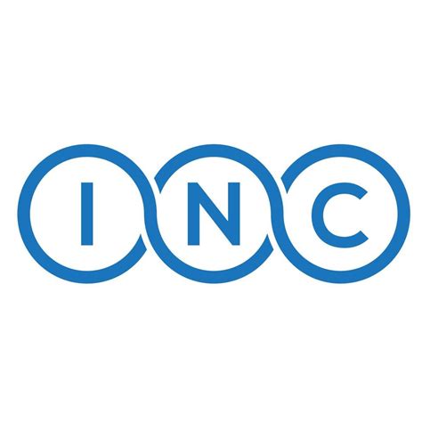 INC letter logo design on white background. INC creative initials ...