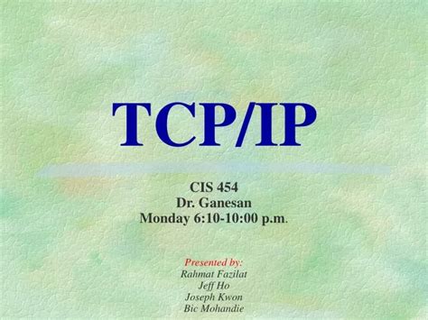 Ppt Tcp Ip Powerpoint Presentation Free Download Id