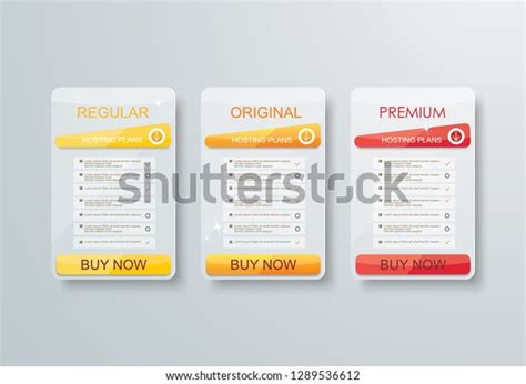 Price List Widget Payment Plans Online Stock Vector Royalty Free 1289536612 Shutterstock